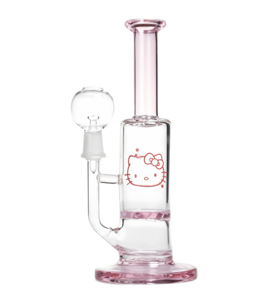 Hello Kitty Glass Dab Rig with Banger | 30023 | Fun & Unique Wholesale