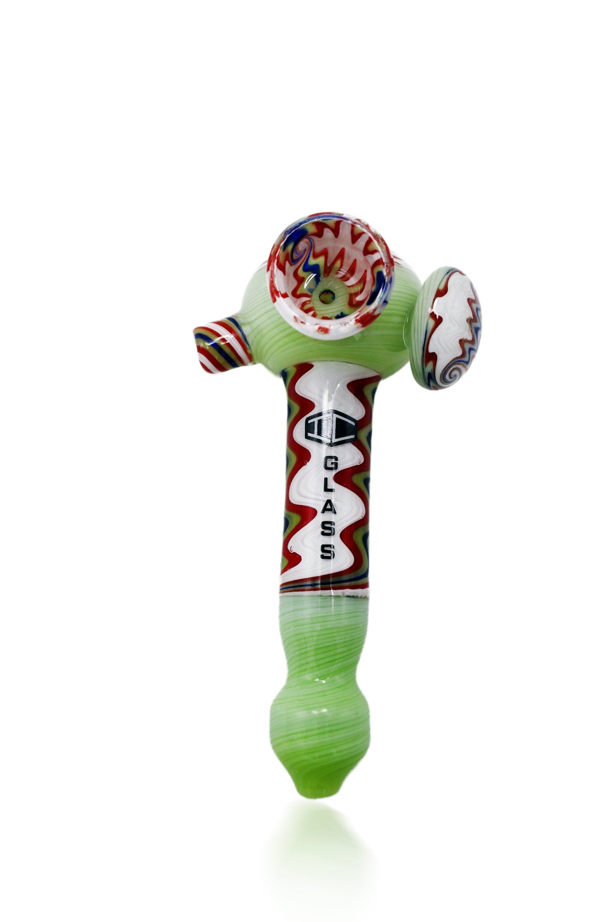IC Glass Wig Wag Hand Pipe with Side Nob | Durable Glass Smoking Pipe ...