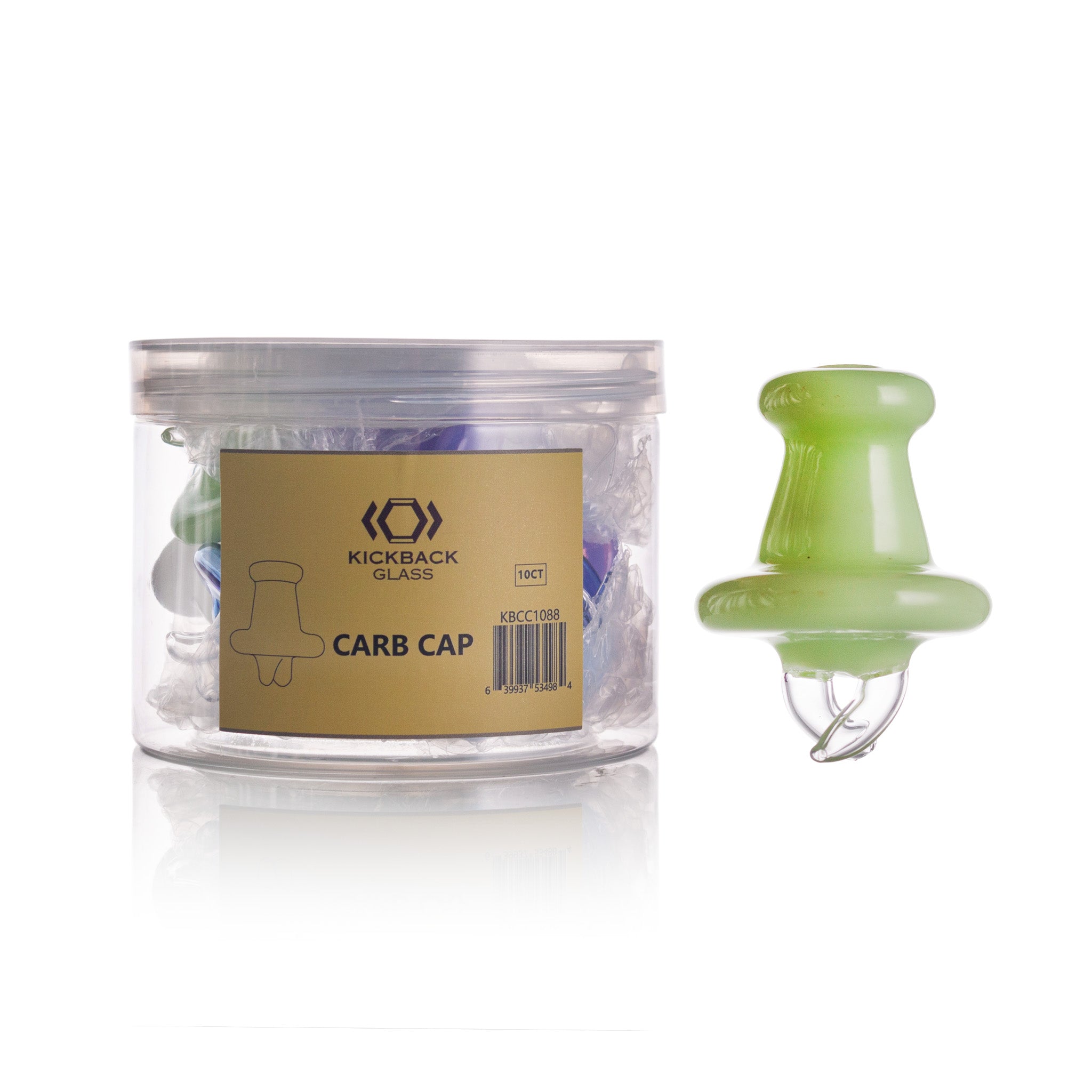 KICKBACK GLASS - UFO Carb caps | 10units/Jar| Mix color |JAR
