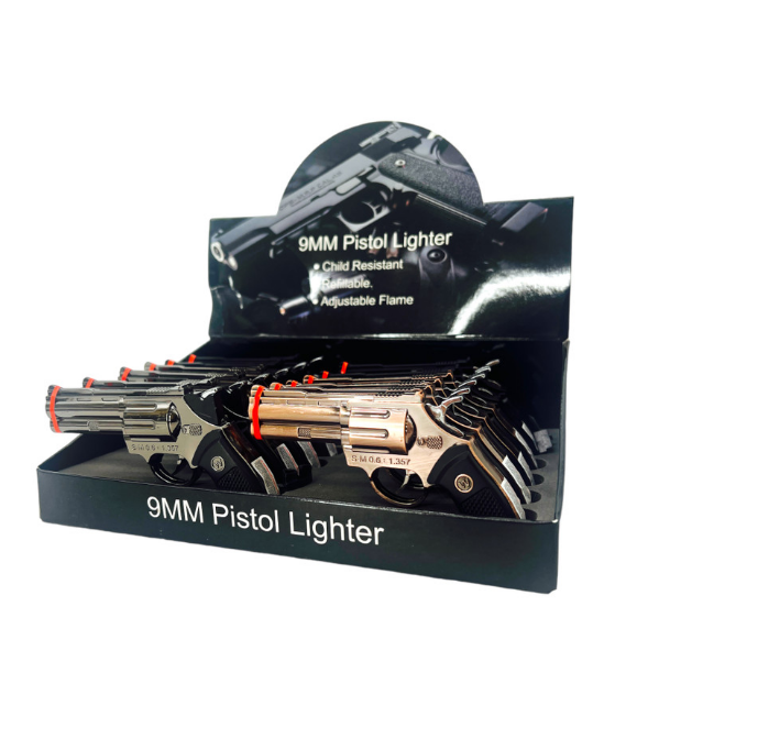 6" TECHNO TORCH DESIGNED - 9MM PISTOL TORCH | LIGHTER 12CT BOX