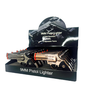 6" TECHNO TORCH DESIGNED - 9MM PISTOL TORCH | LIGHTER 12CT BOX